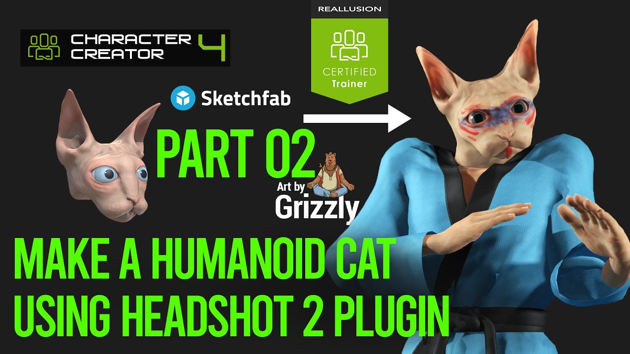 Creating a Humanoid Cat with Headshot 2.0 | Character Creator 4 ...