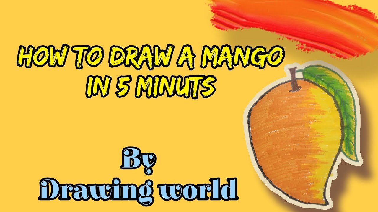 How to draw a mango easy - YouTube