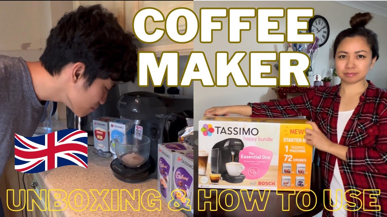 🇬🇧 LIFE IN UK: UNBOXING OF BOSCH COFFEE MAKER MACHINE - TASSIMO happy ...