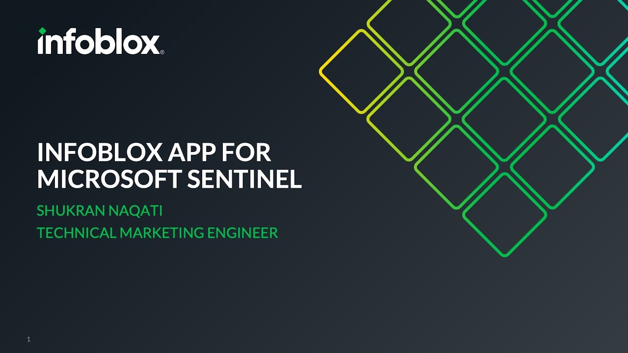 Infoblox App for Microsoft Sentinel - YouTube