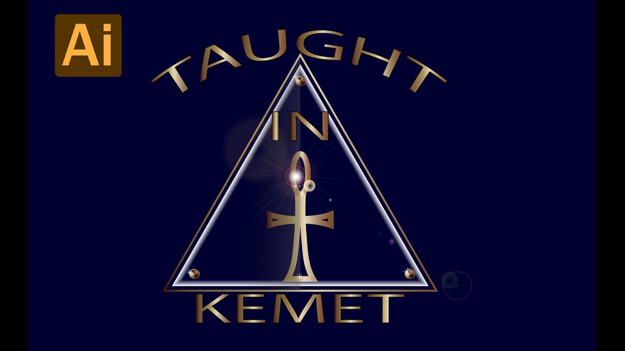 How to create a ancient kemet logo in Adobe illustrator - YouTube