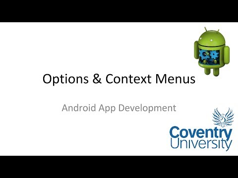 Lab 4 - Android Options & Context Menus - YouTube
