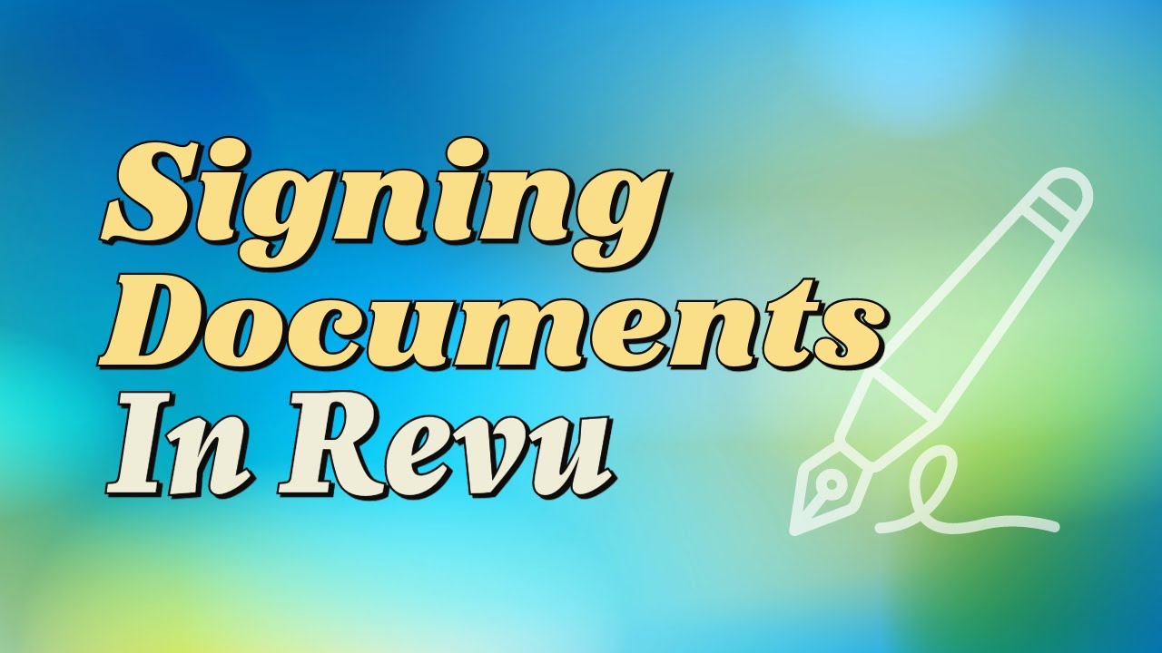 Workflows for Signing & Sealing Documents in Revu - YouTube