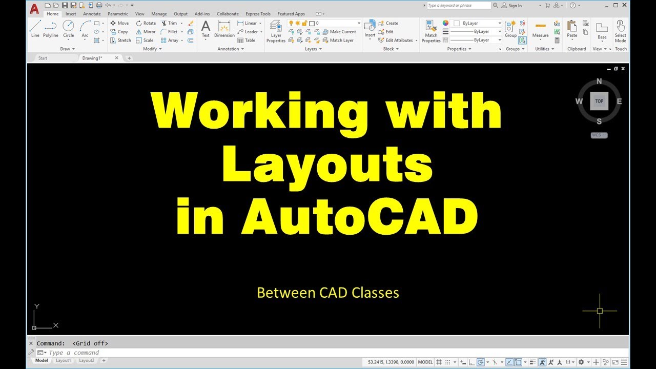 Working with Layouts in AutoCAD - YouTube