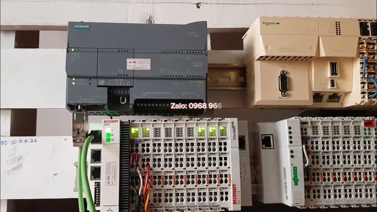 Siemens S7-1200 vs Beckhoff CX8090 | Truyền thông 6ES7217-1AG40-0XB0 với PC/PLC mạng TCP - YouTube
