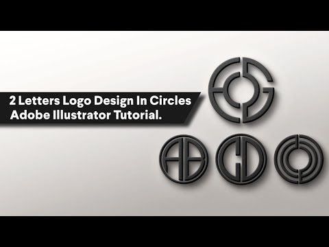 2 letters logo design in circles adobe illustrator tutorial | logo ...