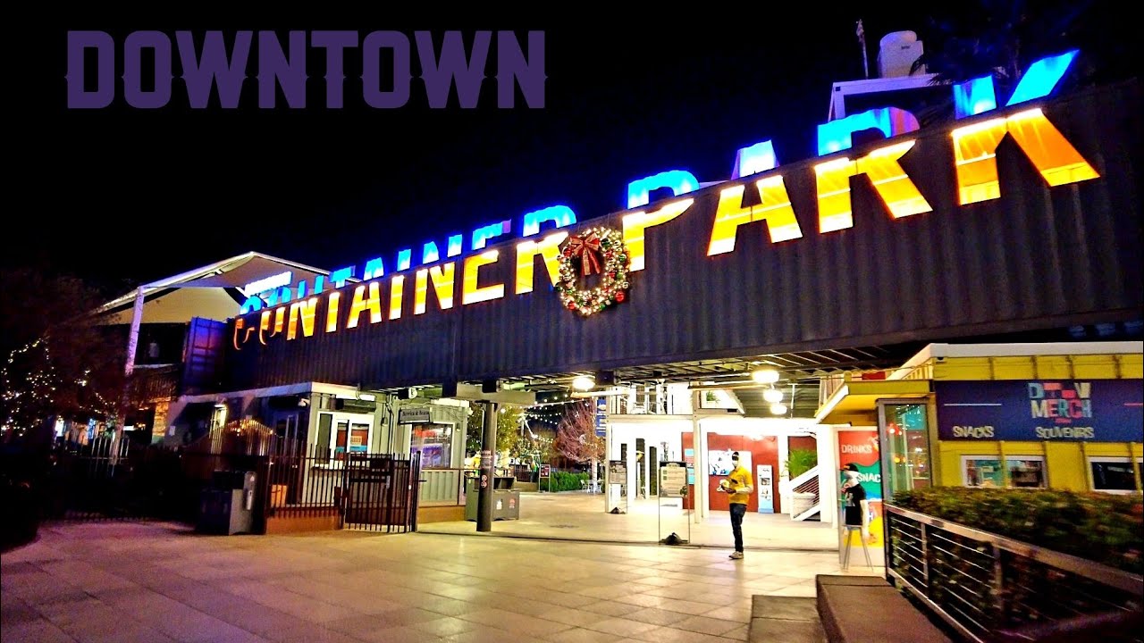 [4K]⁶⁰ 🎄 DOWNTOWN CONTAINER PARK | DECEMBER 2020 - YouTube