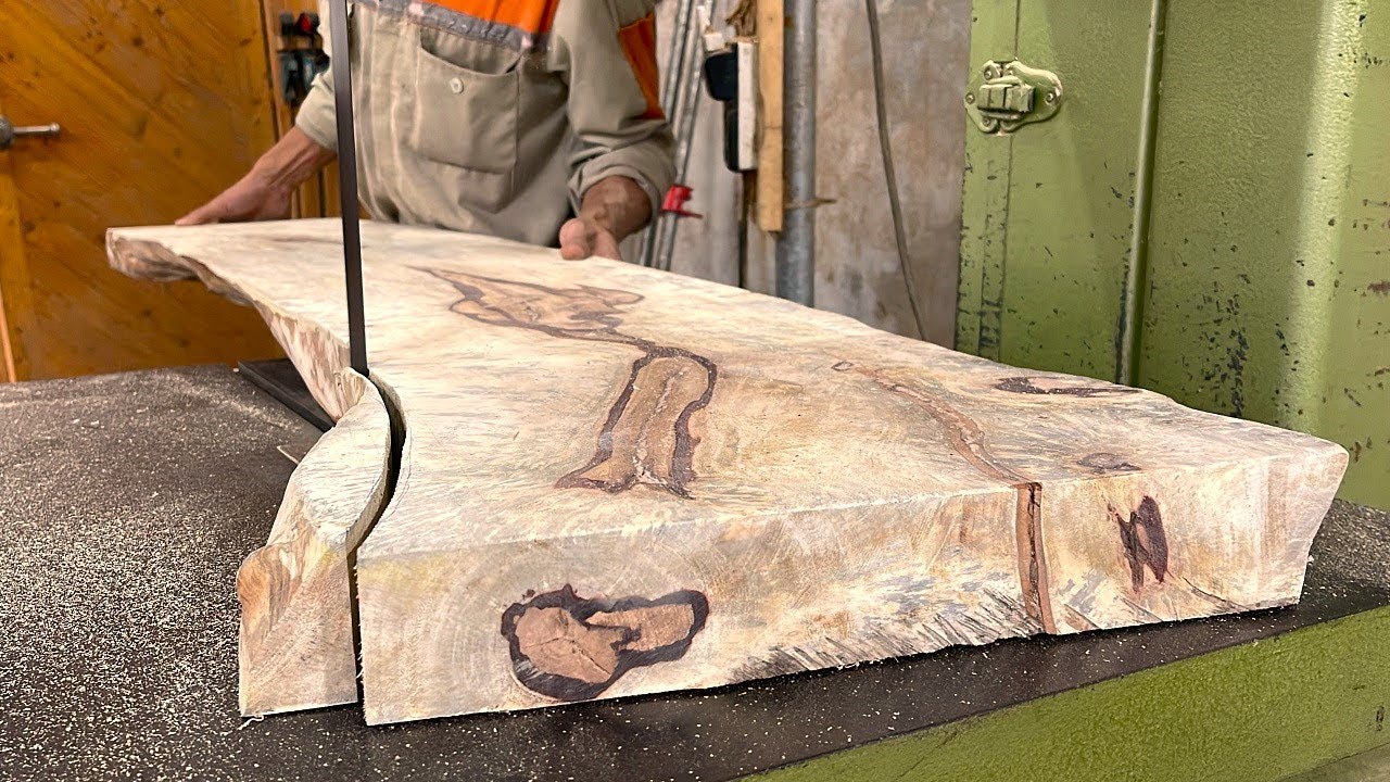 Make Beautiful Table and Chair From Wooden Block // Amazing Woodworking ...