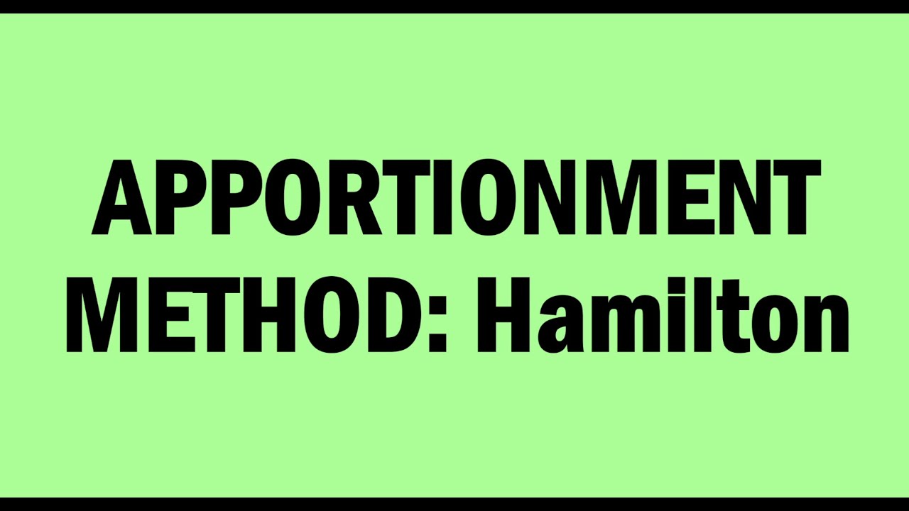 Apportionment Method: HAMILTON | TAGALOG-ENGLISH - YouTube
