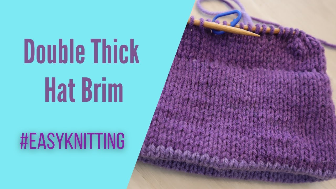 How to Knit Double Brim Hat - Easy Knitting | Purple Rose Crafts - YouTube