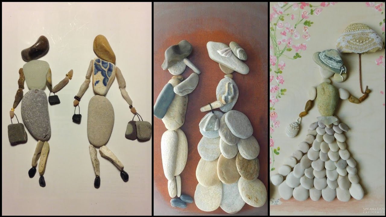 diy best pebble art for couples||diy beautiful and Amazing pebble arts ...
