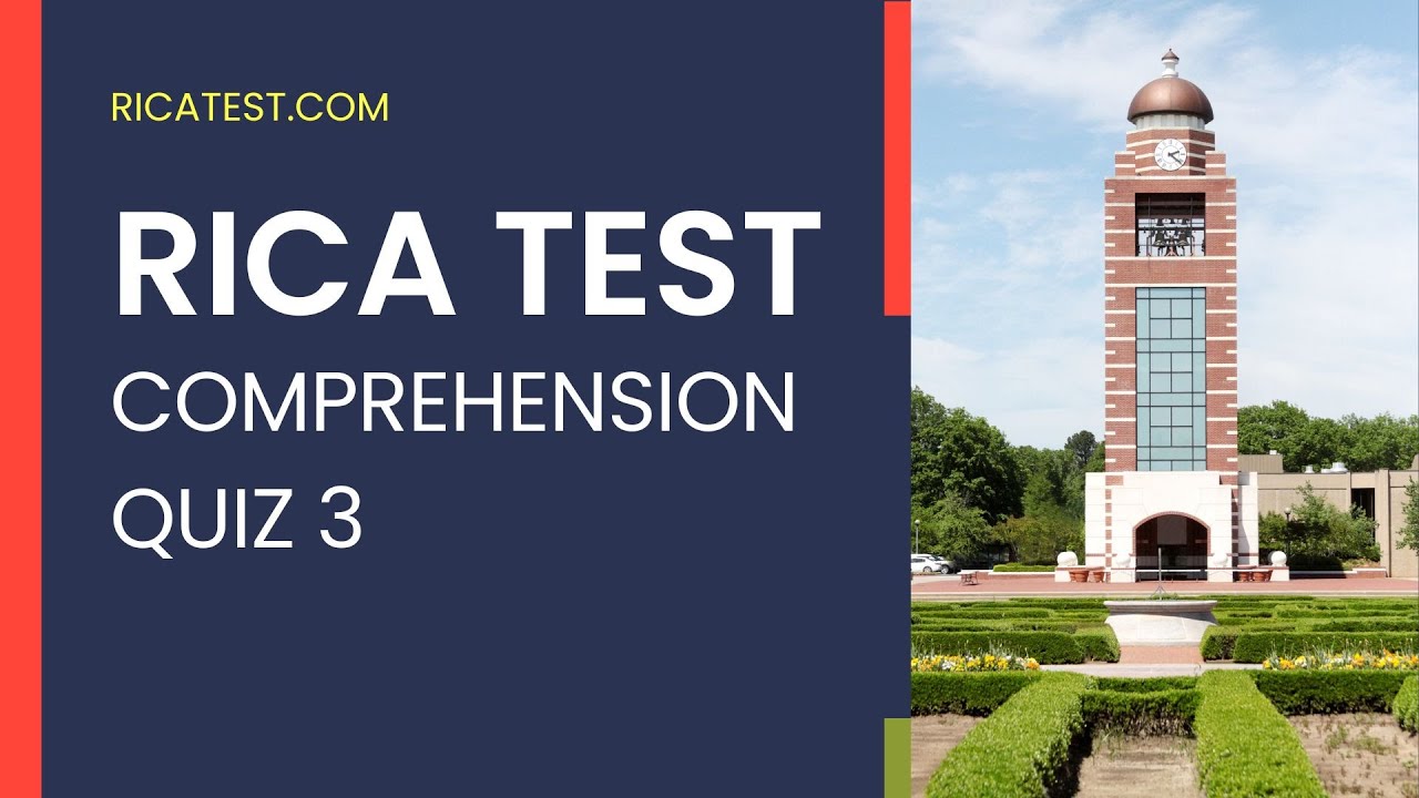 RICA Test Prep Comprehension quiz 3 - YouTube
