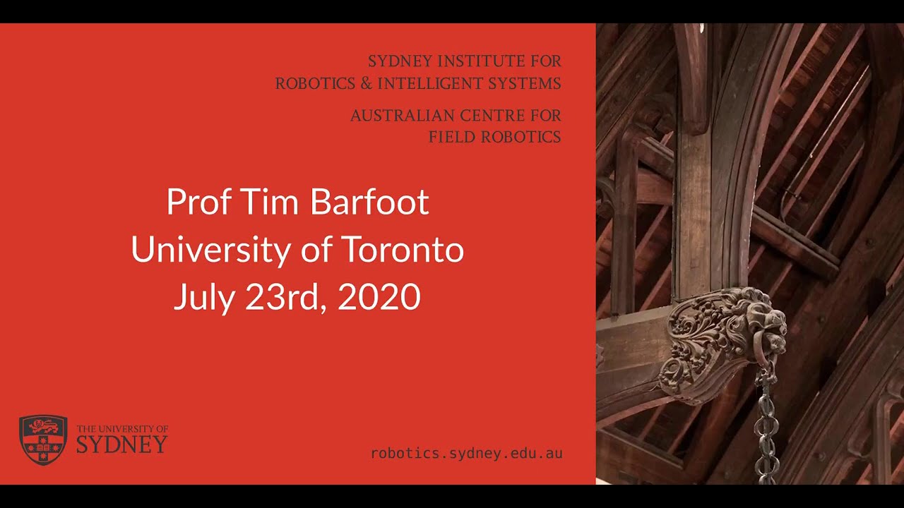 SIRIS Seminar: Jul 23 2020, Tim Barfoot, University of Toronto - YouTube