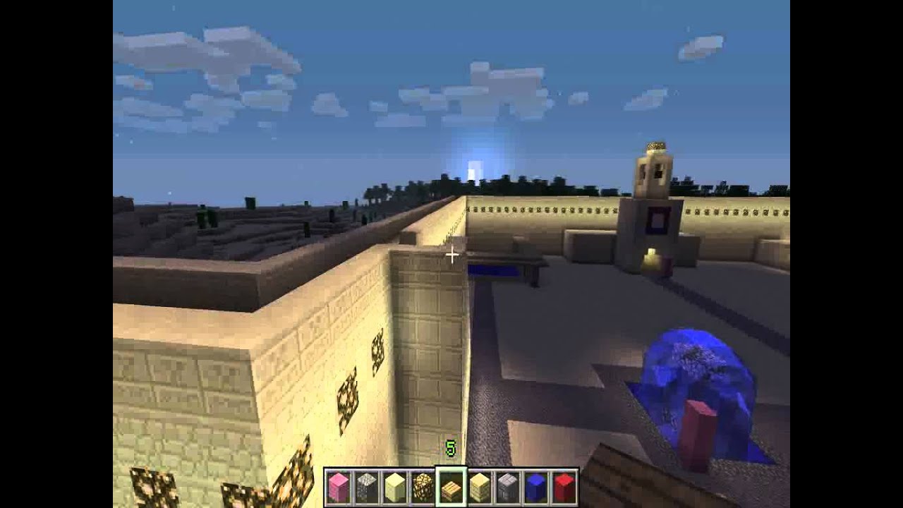 Minecraft sandstone wall - YouTube