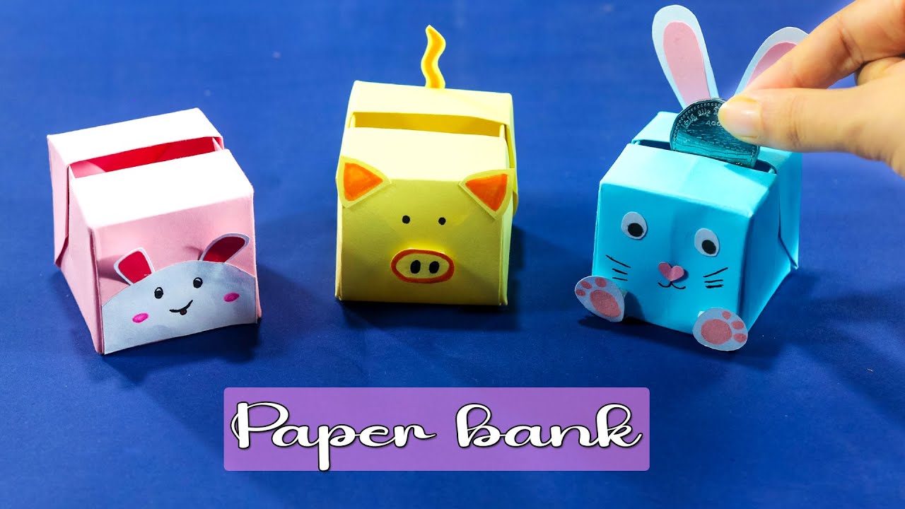 Origami money bank - Cute money bank from paper - how to make money ...