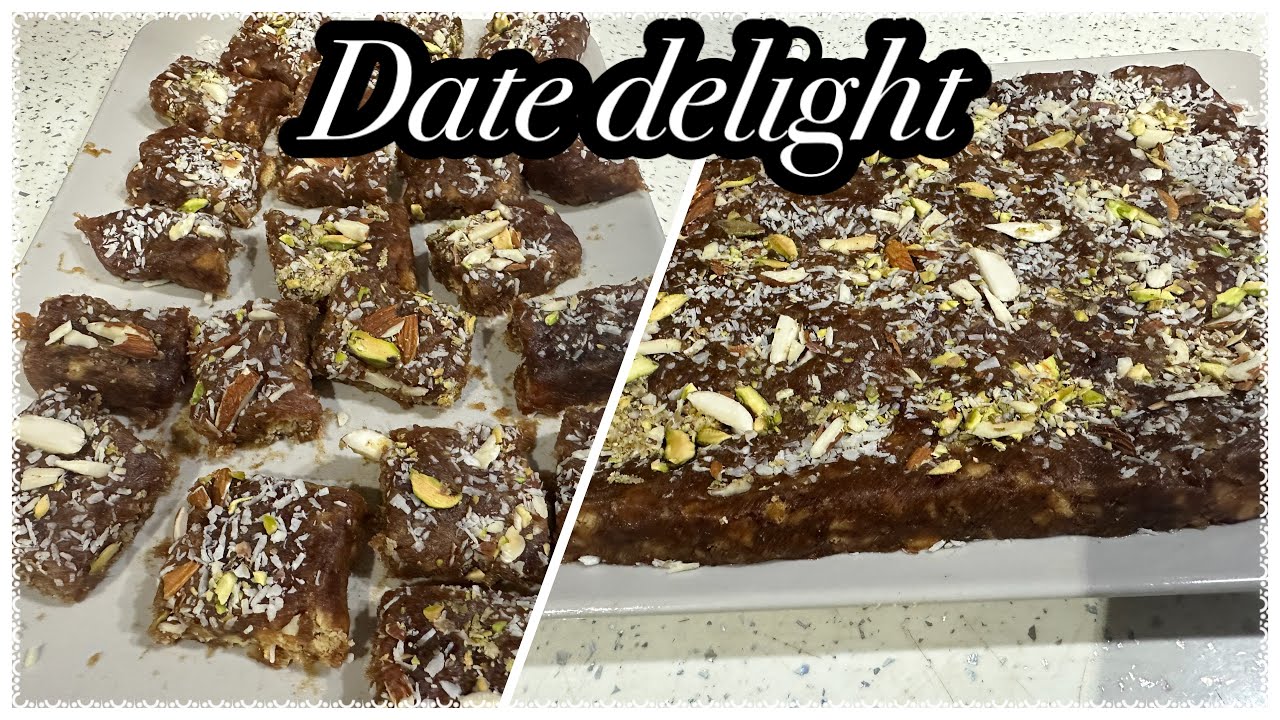 Date Delight Recipe | How to make date biscuits bar Recipe | Dates nuts ...