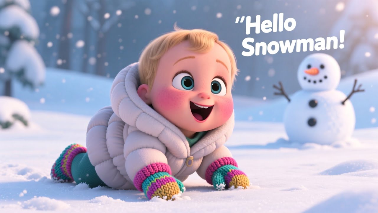 Winter Snowman With Baby ⛄ ️ Fun Snow Adventure Song | Nursery Rhyme ...