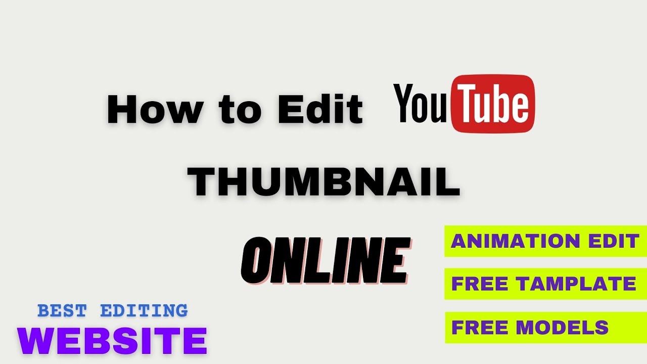 How to edit | youtube Thumbnail | ONLINE | WEB SITE | #Karthick - YouTube