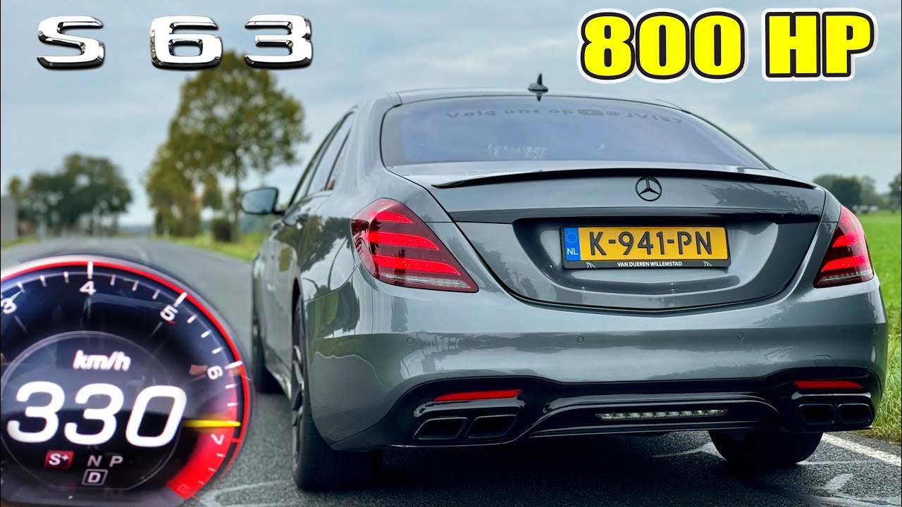 800HP Mercedes AMG S63 W222 *STRAIGHT PIPE* // 0-100 100-200 200-300 ...
