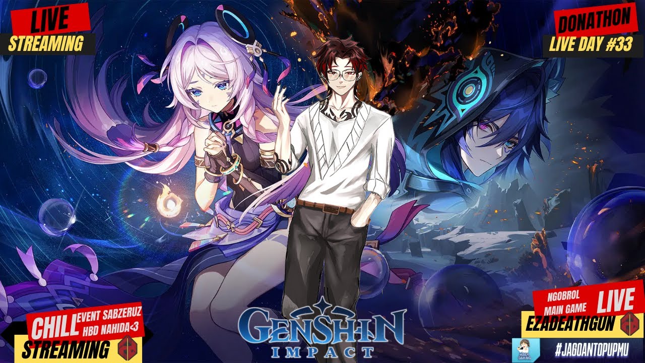 [ LIVE ] DONATHON#33 - BANG EJAK MENG-GENSHIN LAGI GESS [ GENSHIN LIVE - VTUBER INDONESIA ...