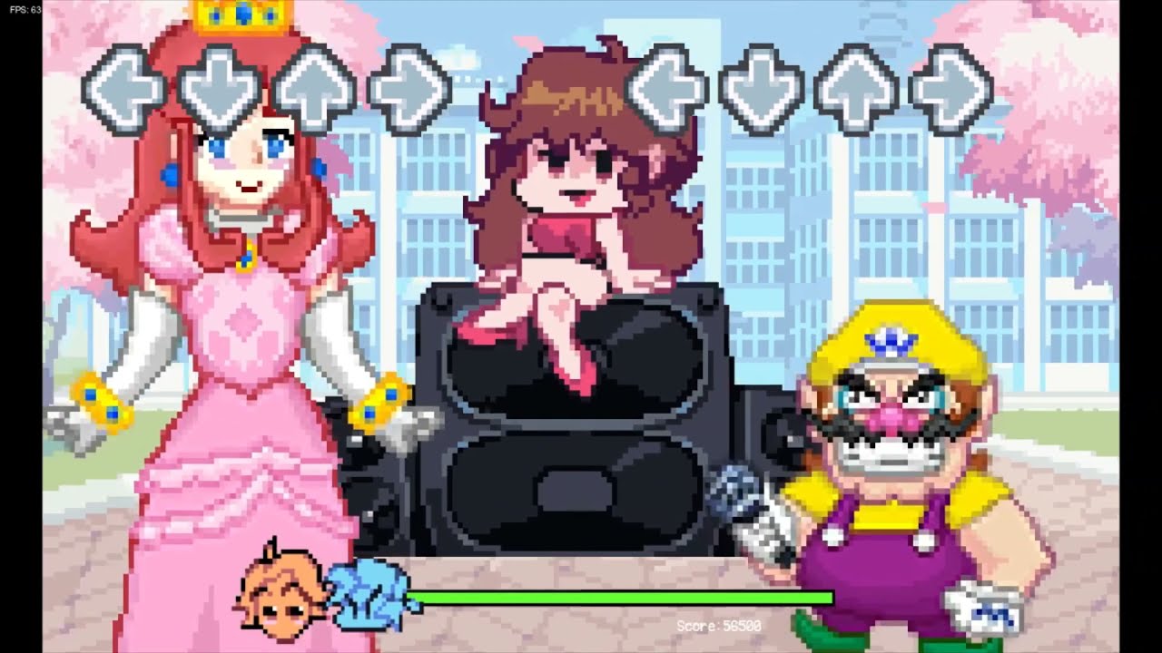 FNF Senpai Mod: Wario Land (Shokora and Wario) - YouTube