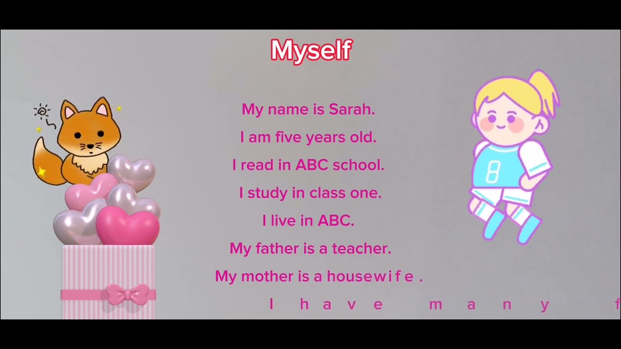 Myself || Myself for kids || Essay on myself - YouTube
