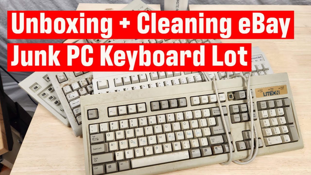 Unboxing + Cleaning eBay Junk PC Keyboard Lot - YouTube