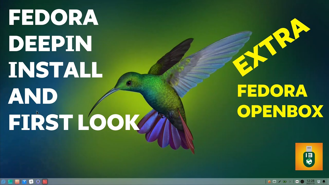 Fedora deepin/openbox/i3 combo | installation and preview - YouTube