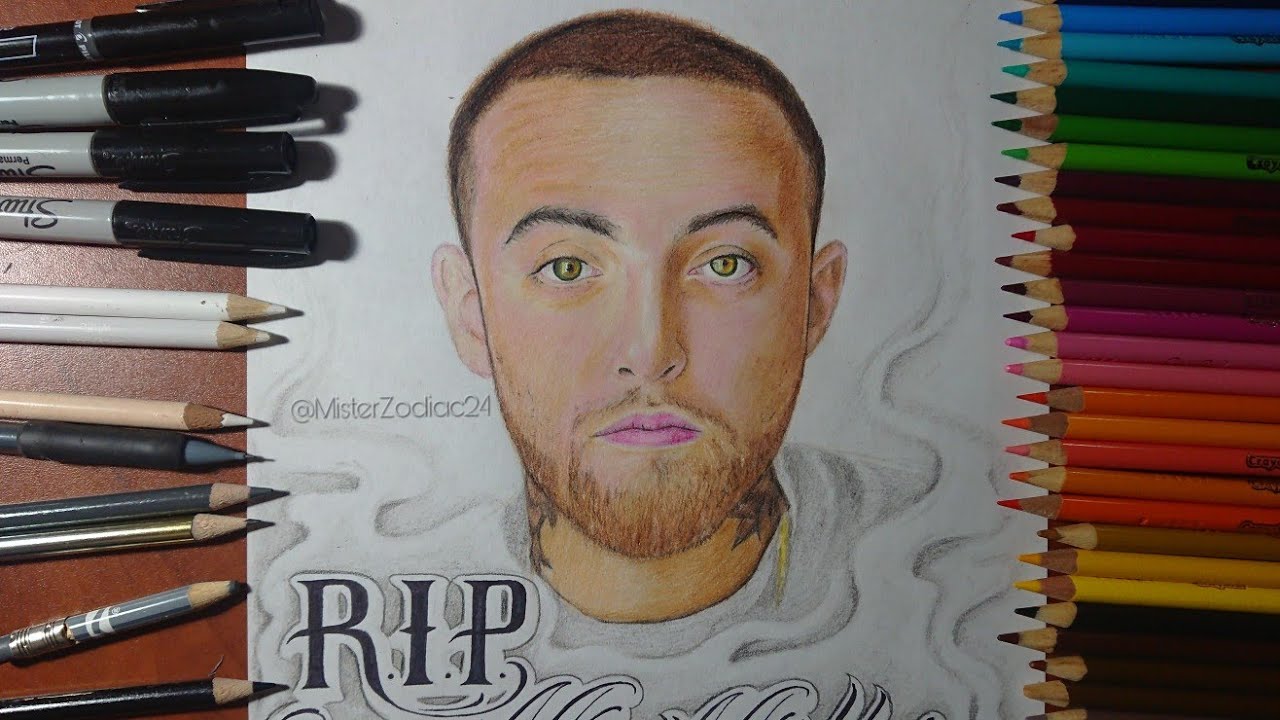 R.I.P. Mac Miller Drawing (Time Lapse) - YouTube