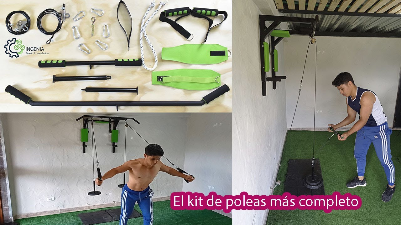 Set de poleas para entrenamiento en casa - YouTube