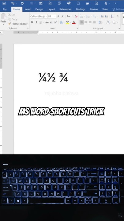 Ms word Shortcut tricks | Ms Word Me batta pr kaise likhe #windows #shortcutkeys #computer # ...