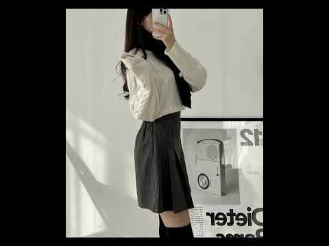 Korea Winter Pleats Mini Skirt