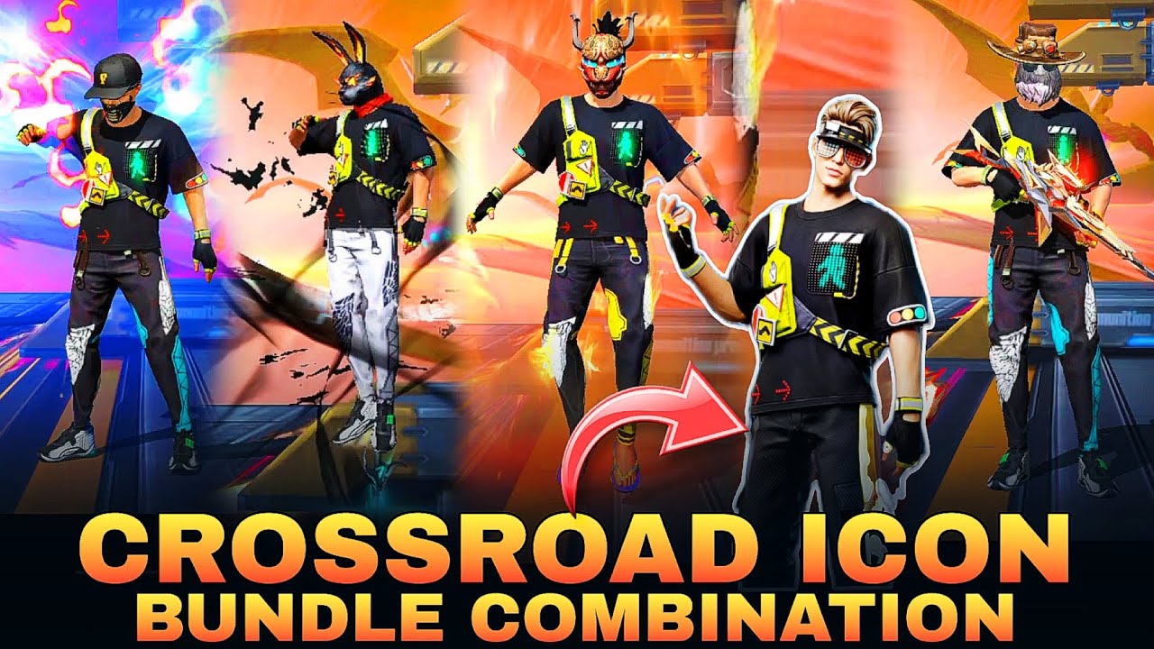 CROSSROAD ICON BUNDLE COMBINATION || FREE FIRE NEW EVENT || FREE FIRE ...