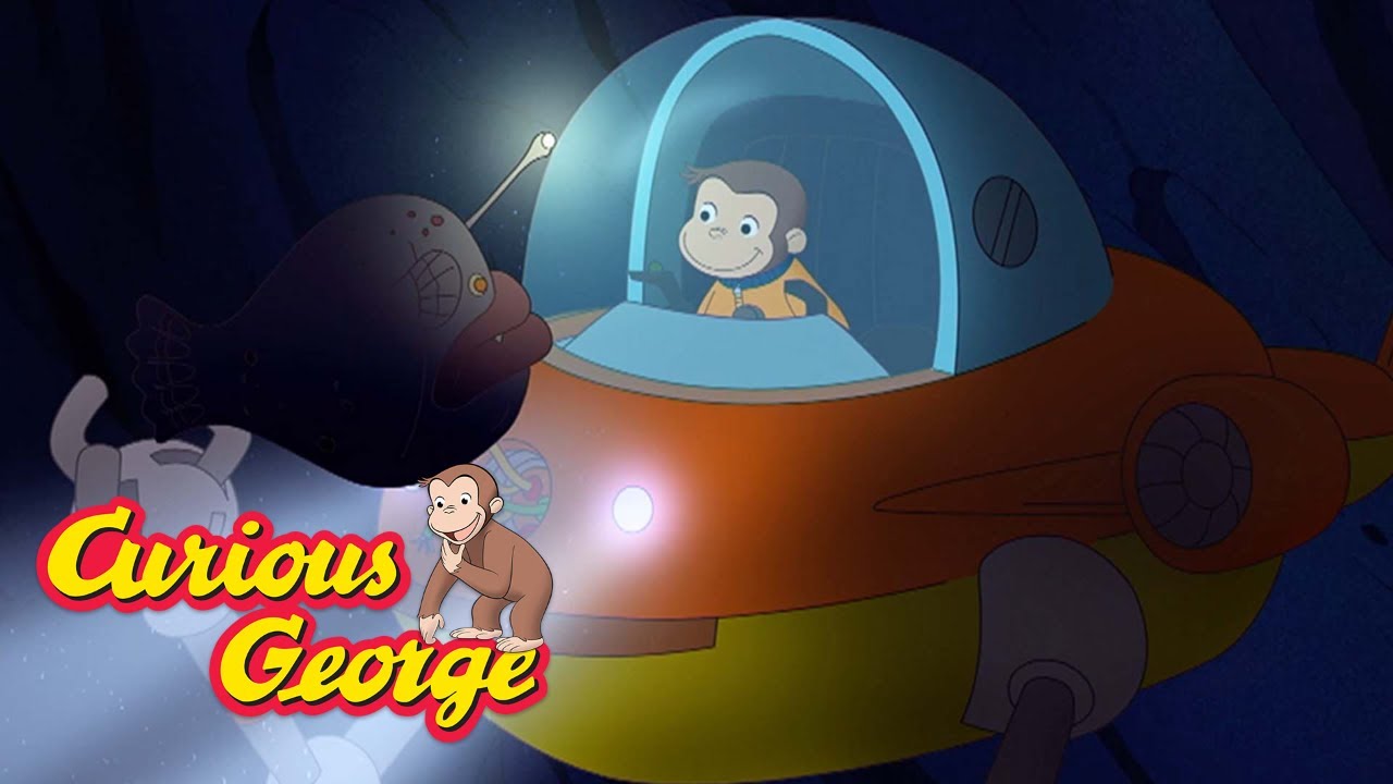 Curious George 🐡 George learns about deep-sea creatures 🐡 Kids Cartoon ...