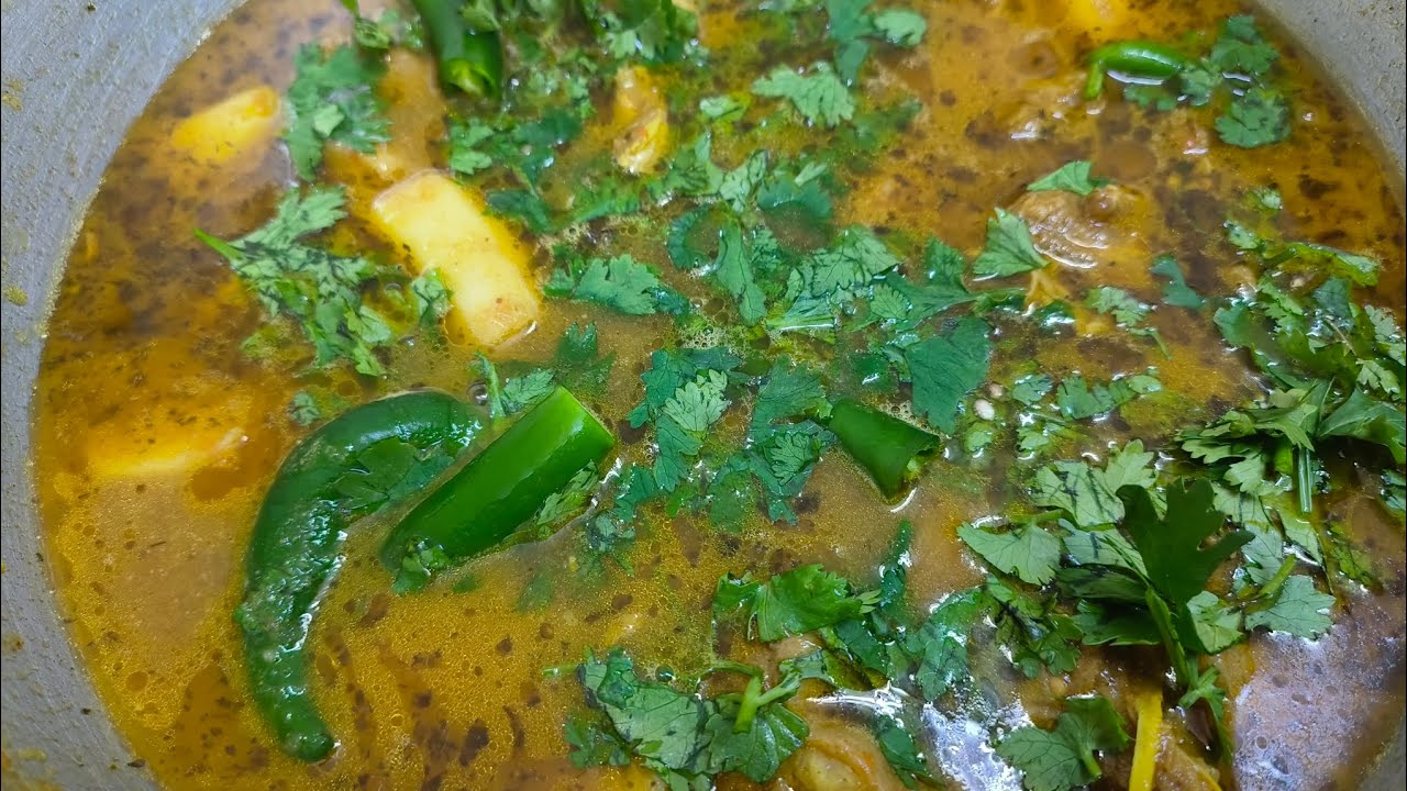 Arvi Gosht/Taro Root beef Recipe - YouTube