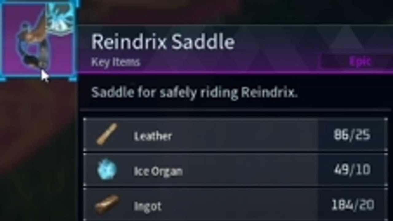How to Make a Reindrix Saddle in Palworld - YouTube