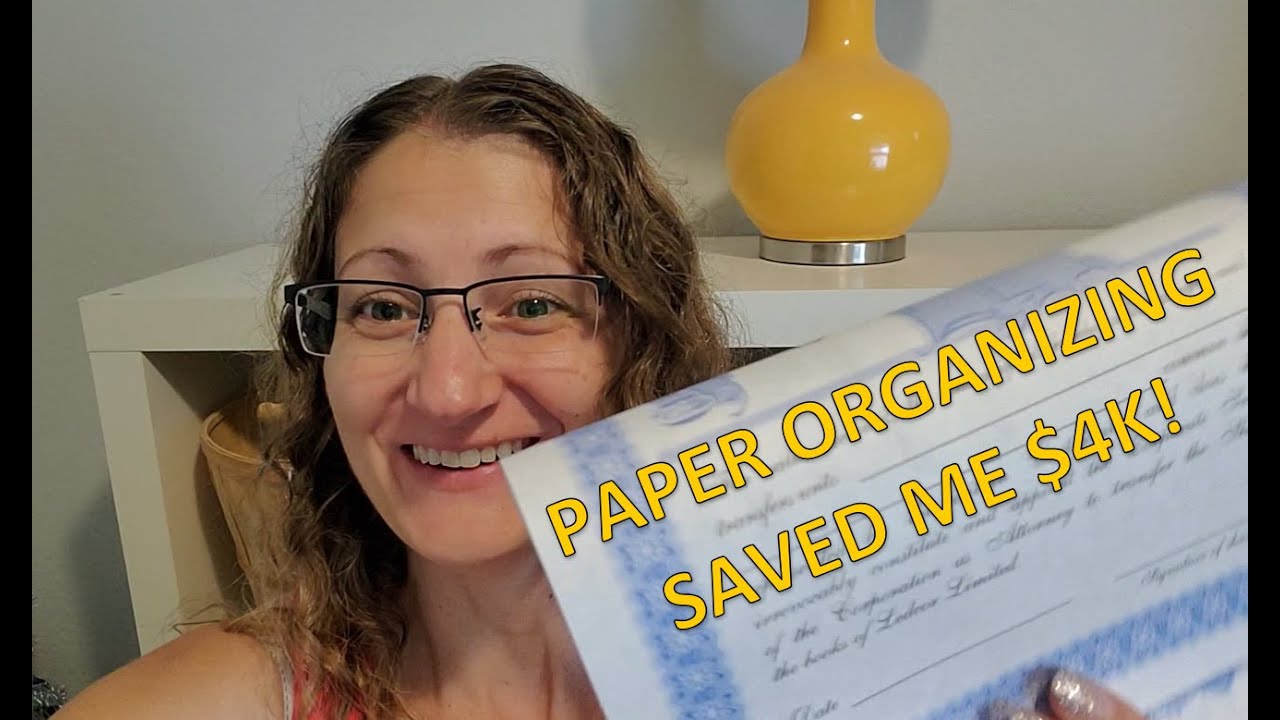 Paper Organizing Saved Me $4k! - YouTube