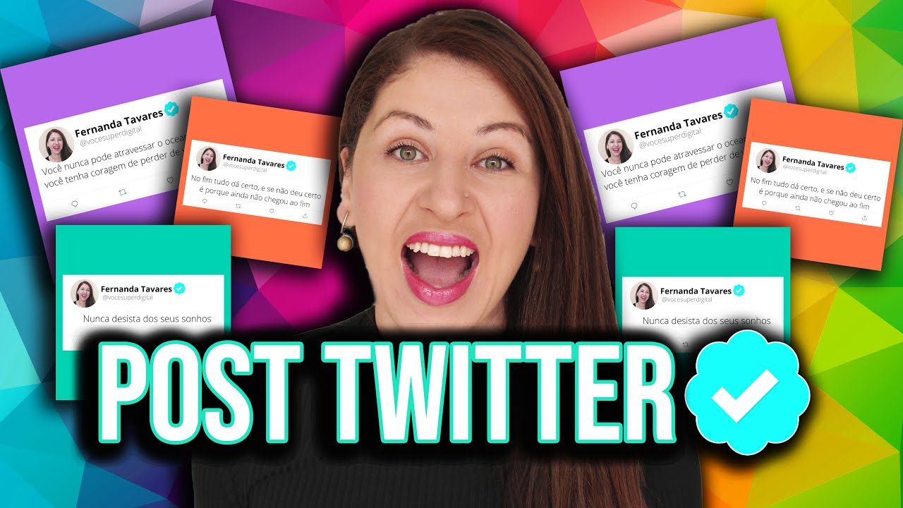 Como fazer Post Twitter no Canva - YouTube