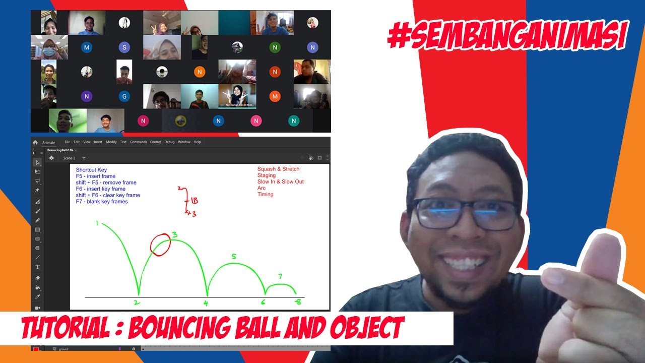 Adobe Animate CC: How To Animate A Bouncing Ball - YouTube