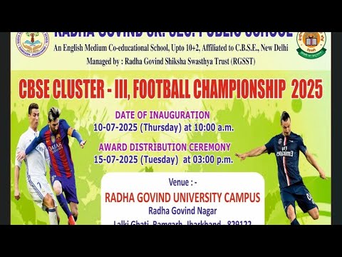 CBSE Cluster III Football Tournament Boys 2025 Final Match - YouTube