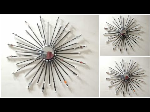 DIY-mirror wall hanging.. DIY-mirror wall decor with paper mirror and ...