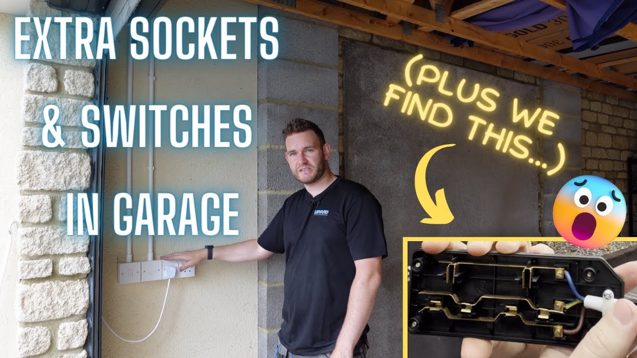 How to add sockets and switches to a garage! PLUS a DIY fail... - YouTube