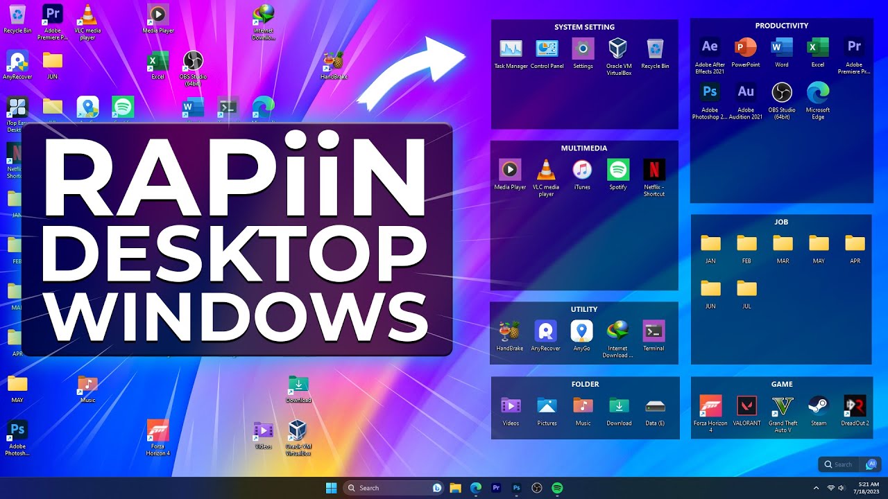 Bikin Desktop Windows 11 Jadi Rapi WOW 🔥 - YouTube