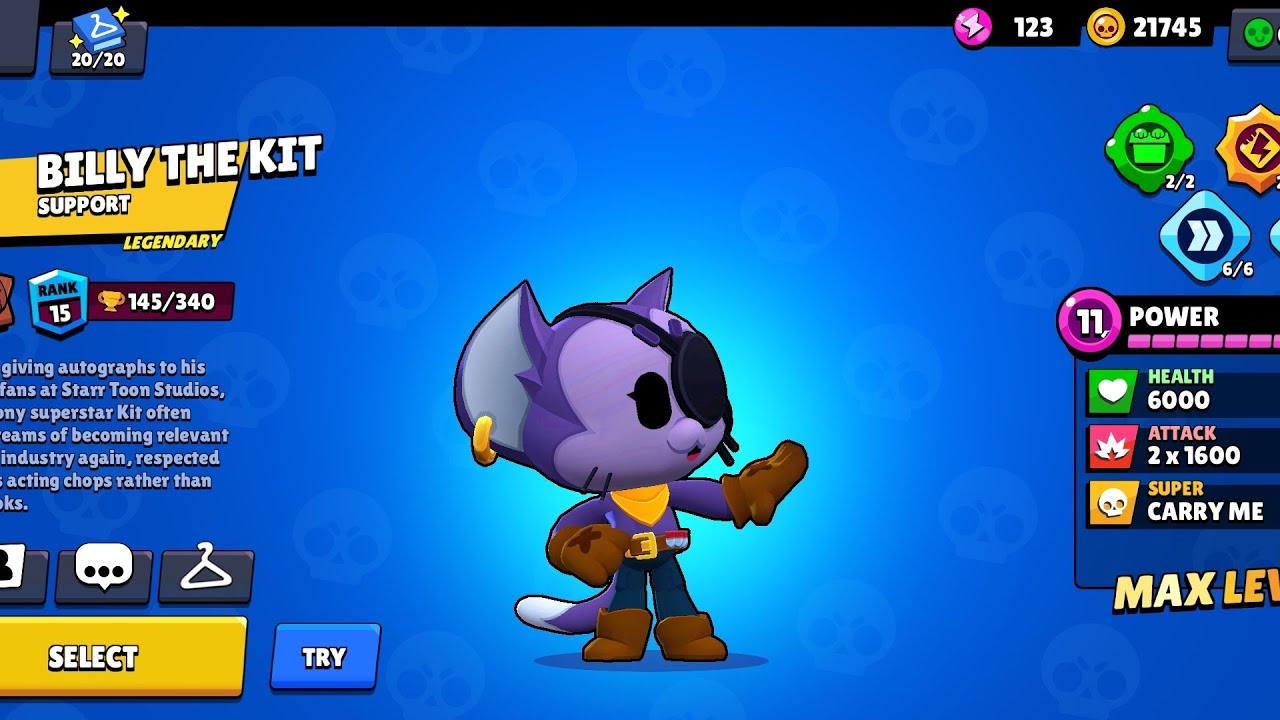 All Billy The Kit Skin Animations In Brawl Stars Youtube