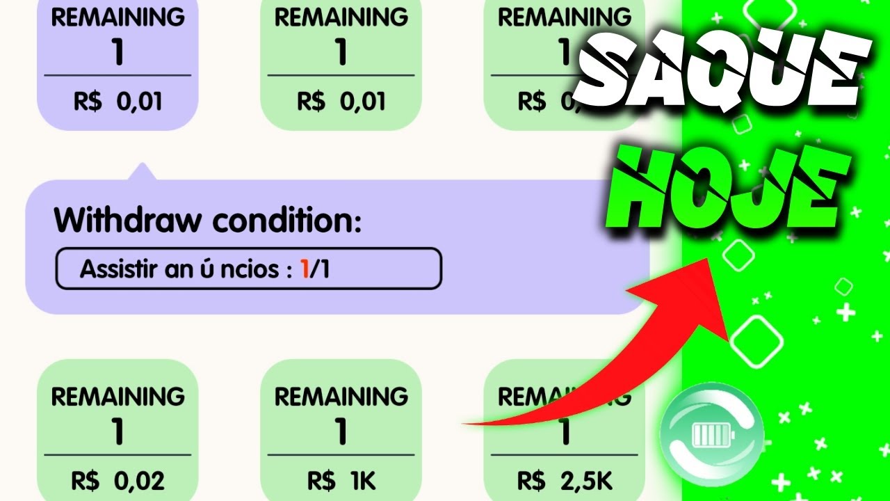 SMILE BATTERY/ SAQUE HOJE MESMO NESSE APP - YouTube