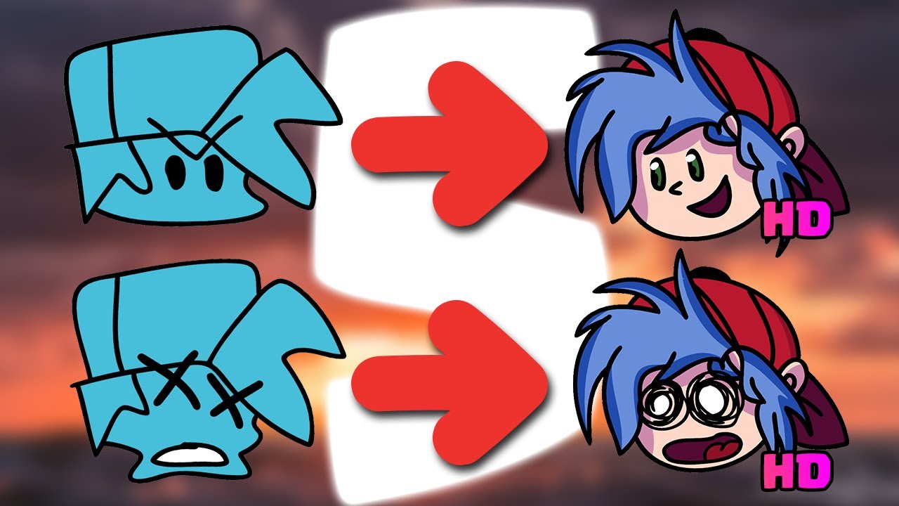 Redrawing Friday Night Funkin Boyfriend Icon Part 5 - YouTube