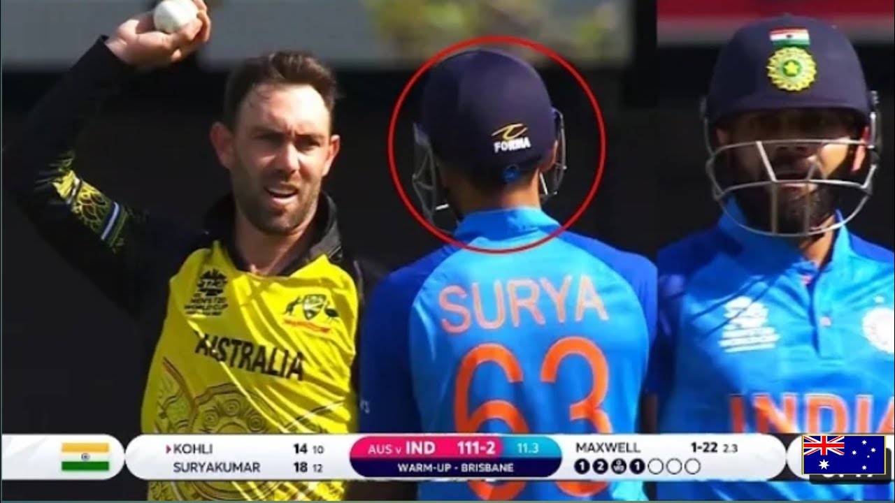 Angry Maxwell Fight with Surya Kumar Yadav in India vs Australia Warm ...