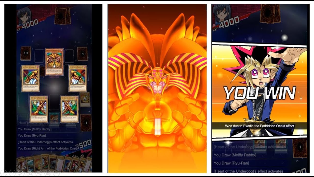 How to Quick Summon Exodia the Forbidden One - Instant Win (Konami Duel ...