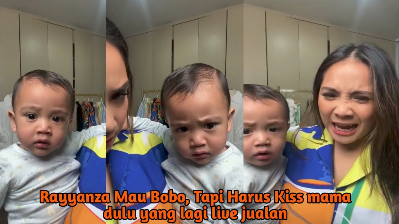 Rayyanza Sayang Mama!!? Mau Bobo aja, Kiss Mama Dulu, Yang Lagi Live ...