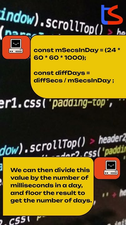 JavaScript Computing the Difference Between Two Dates #coding # ...